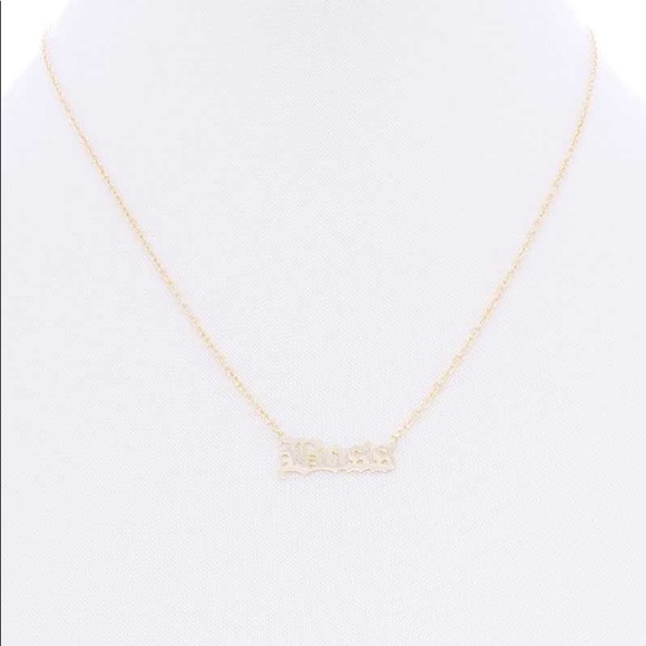 Jewelry | Boss Necklace Old English Gold Dipped | Poshmark